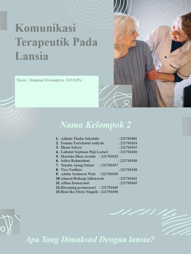 Komunikasi Pada Lansia | PDF