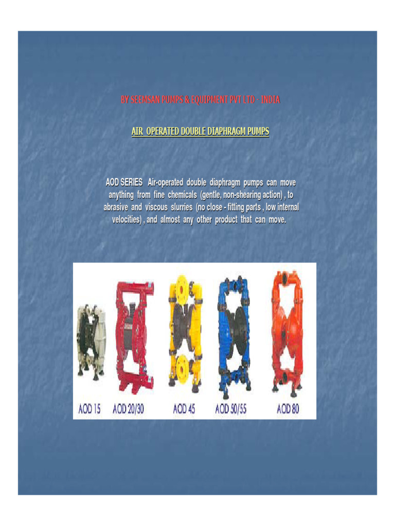 AOD Series Diaphragm Pump Catalogue | PDF | Pump | Materials