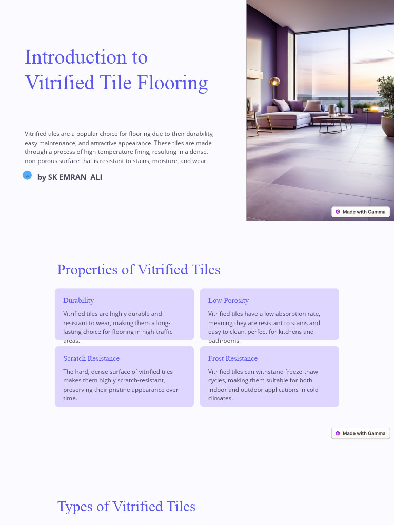 Introduction-to-Vitrified-Tile-Flooring | PDF | Tile | Adhesive