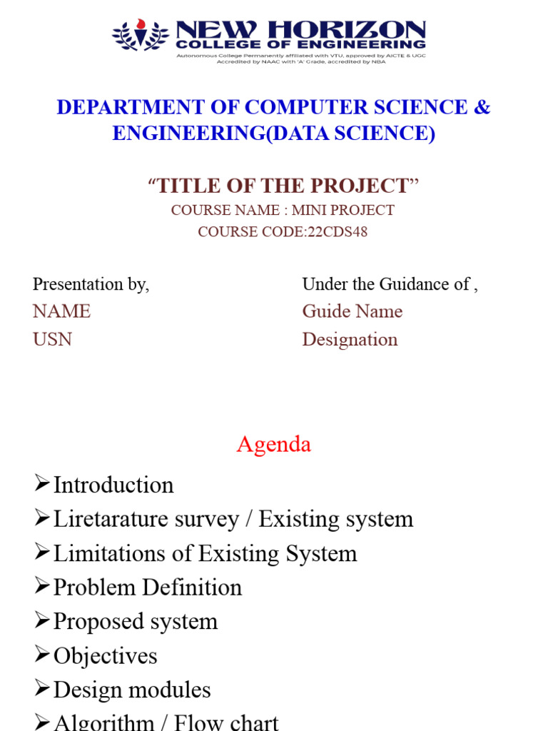 Template For Mini Project | PDF