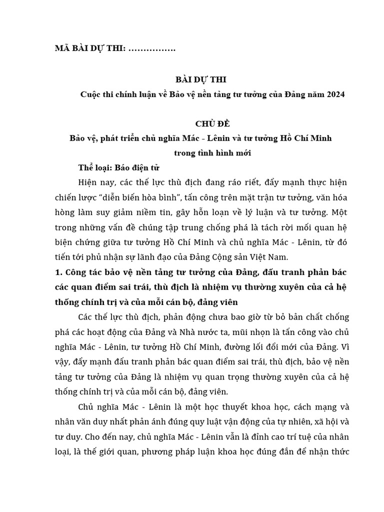 Bai Du Thi Dũng | PDF