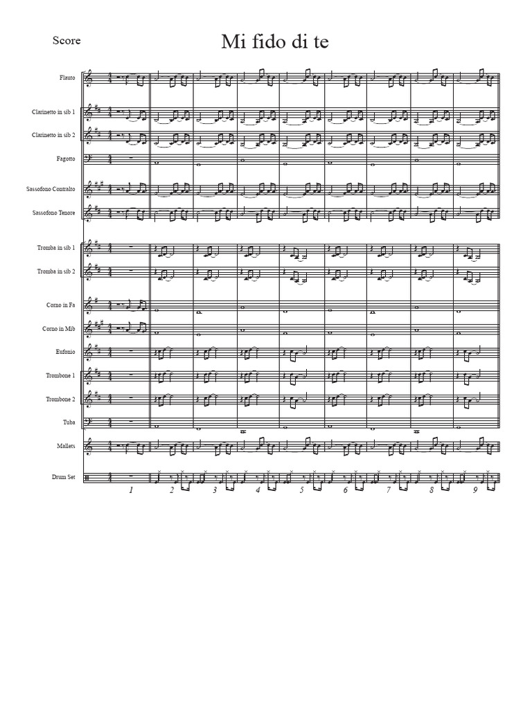 Mi Fido Di Te - Score | PDF