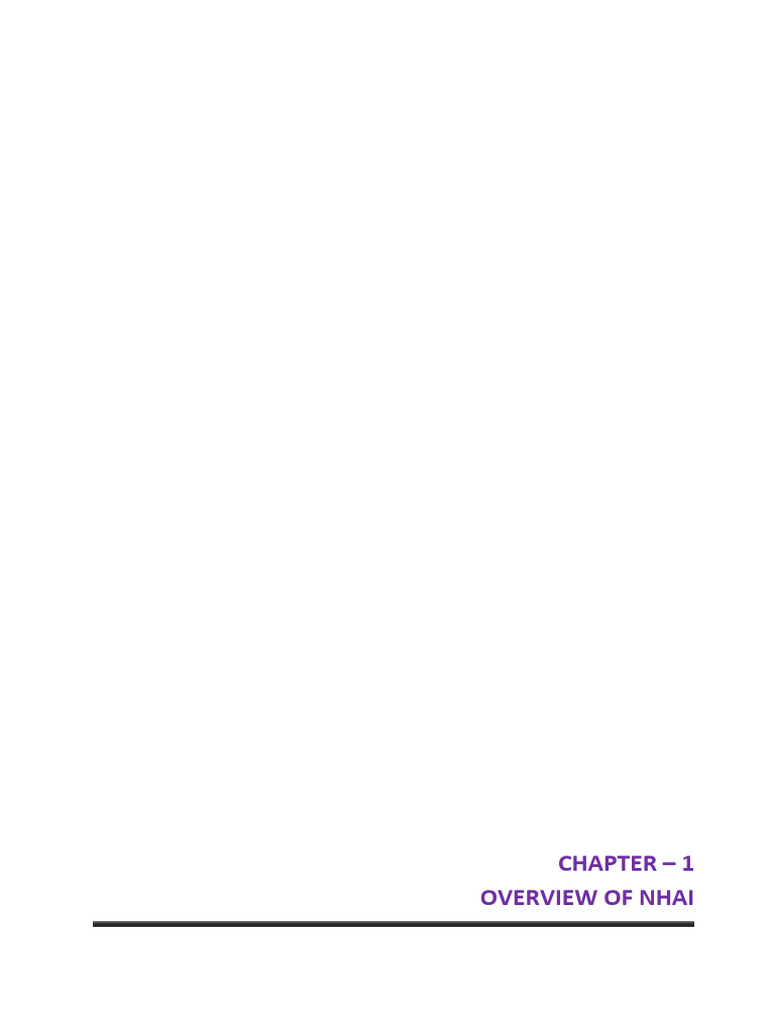 1 over View Of NHAI PDF Road Infrastructure Economies