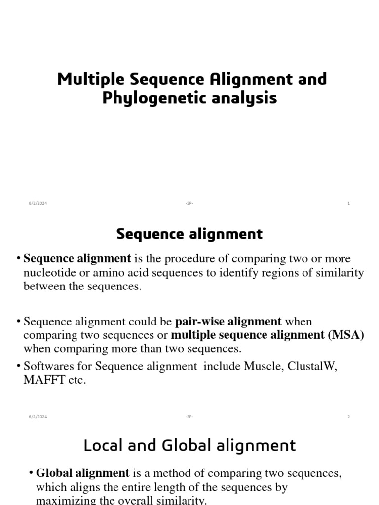 Multiple Sequence Alignment and Phylogenetic Analysis | PDF | Sequence Alignment | Phylogenetics
