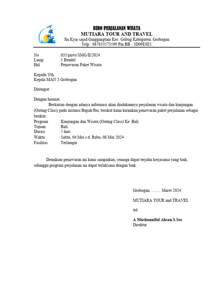 Proposal Dari BIRO | PDF