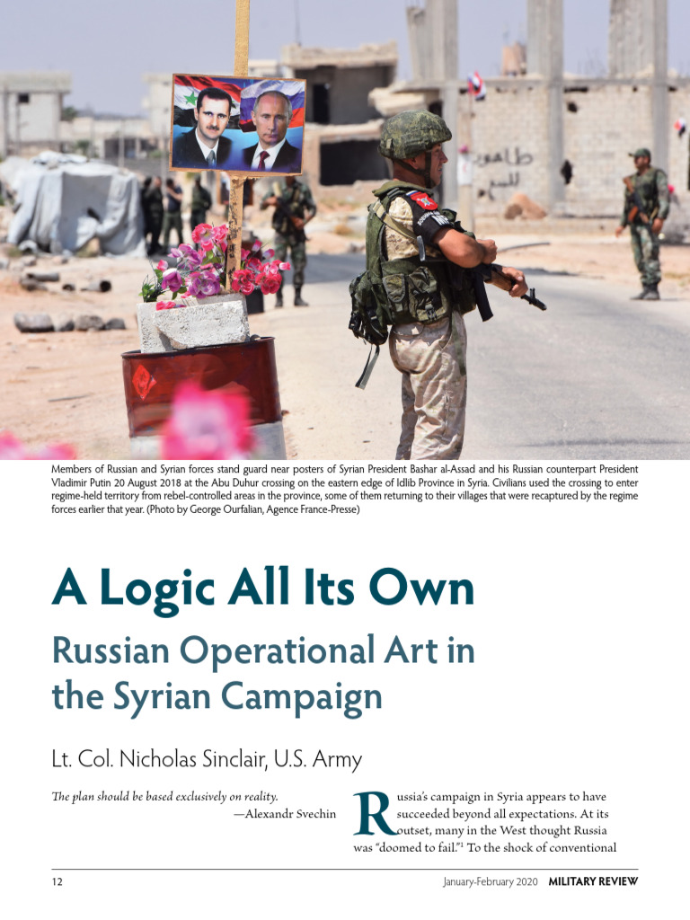 Russian Operational Art 3 Jun 10 May | PDF | Bashar Al Assad | Syria