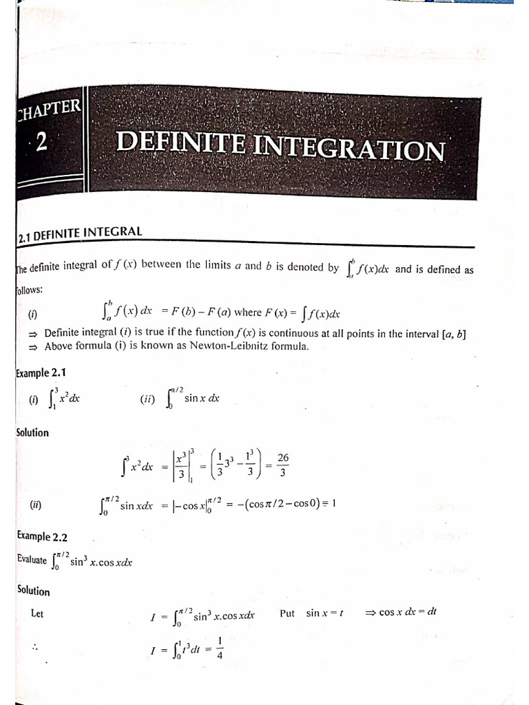 DEFINITE Integral | PDF