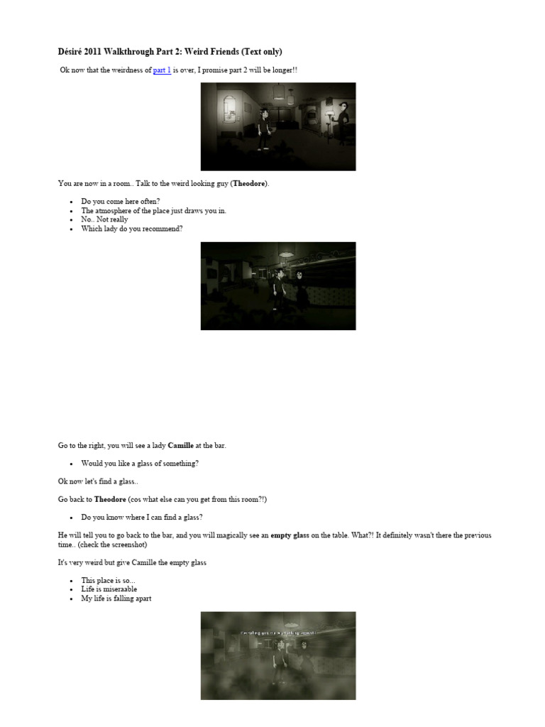 Désiré 2011 Walkthrough Part 2 | PDF