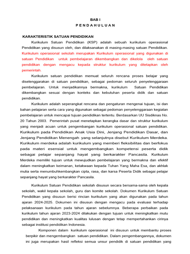 Bab I Kosp 2024-2025 | PDF