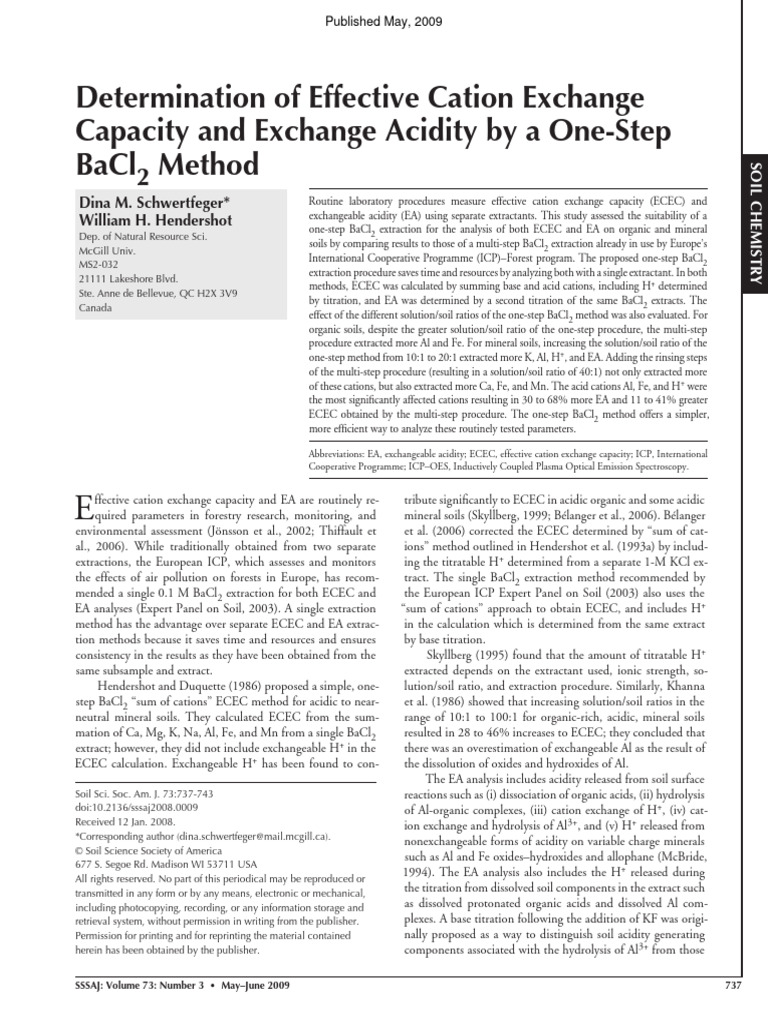 How To Measure ECEC | PDF | Soil | Hydroxide