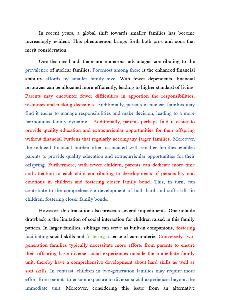 Nuclear Families - Pros and Cons | PDF | Family | Parent