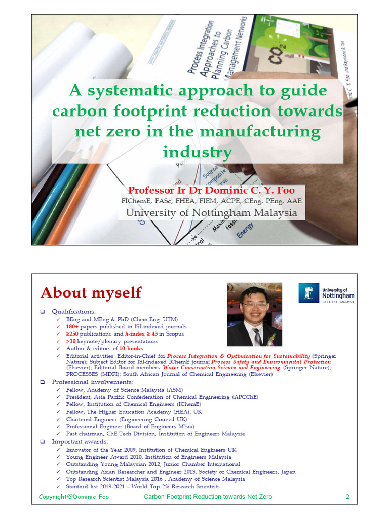 Systematic Approaach CF Reduction Manufacturing | PDF | Carbon Dioxide | Wildfire