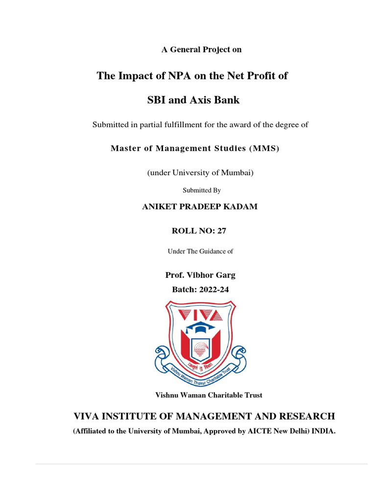 Aniket Final General Project | PDF