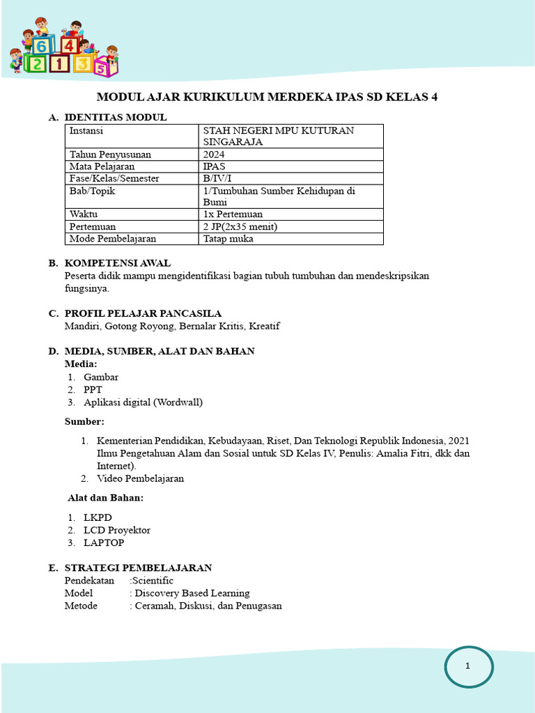 Modul IPAS (Bagian Bunga) | PDF