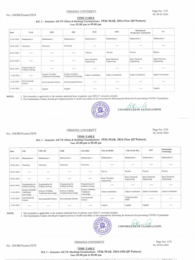 Exam Notifications | PDF