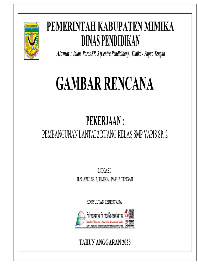 Pembangunan Ruang Kelas SMP YAPIS | PDF
