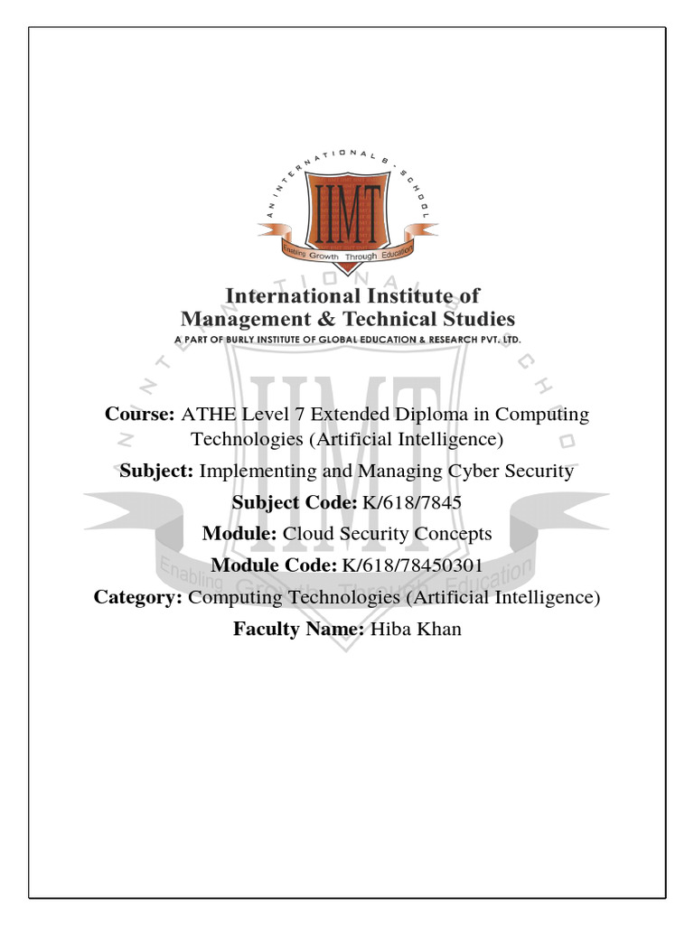 Cloud Security Management Essentials | PDF | Information Security | Security