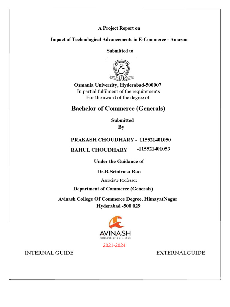RPAmazonfinal Project | Download Free PDF | E Commerce | Business RPAmazonfinal Project | Download Free PDF | E Commerce | Business