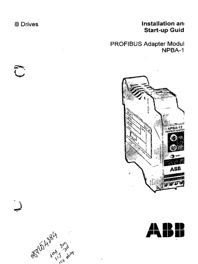 02_abb Drives Installation and Start-up Guide Profibus Adapter Module Npba-12 | PDF