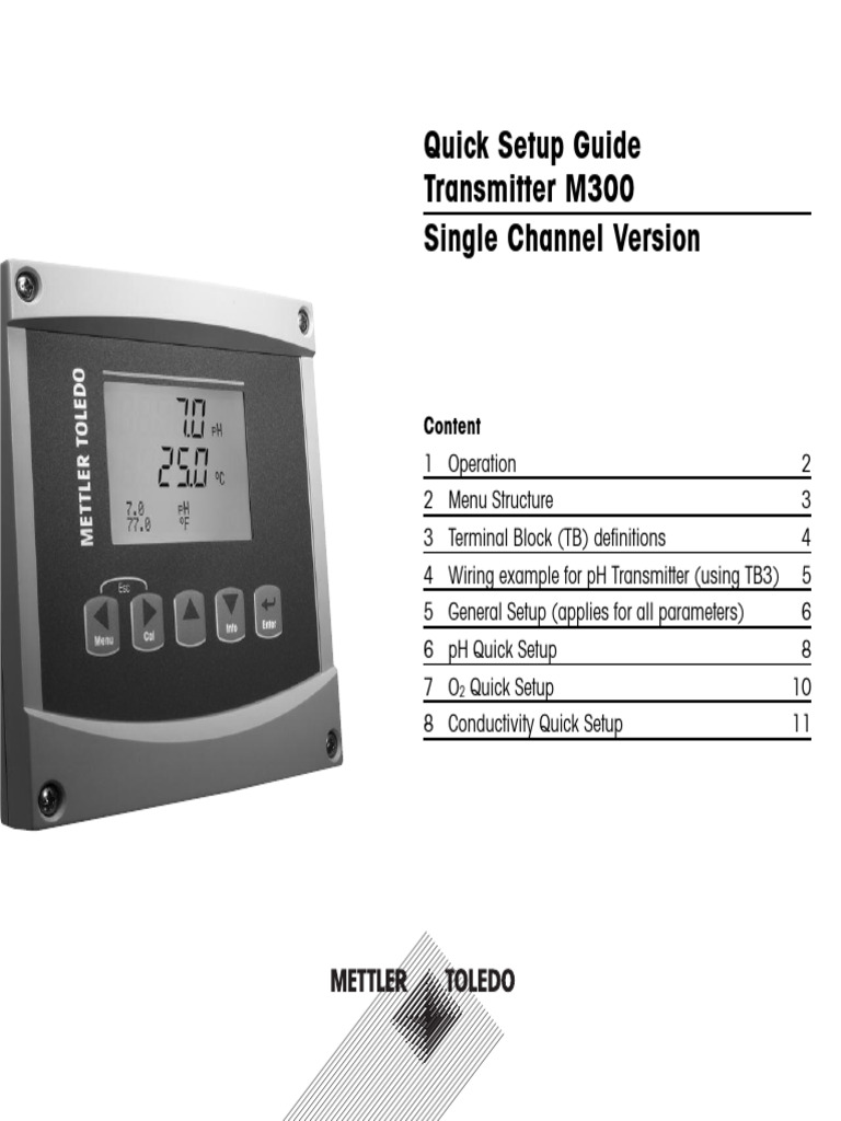 Quick Setup M300 E 02 07 | PDF | Ph | Sensor