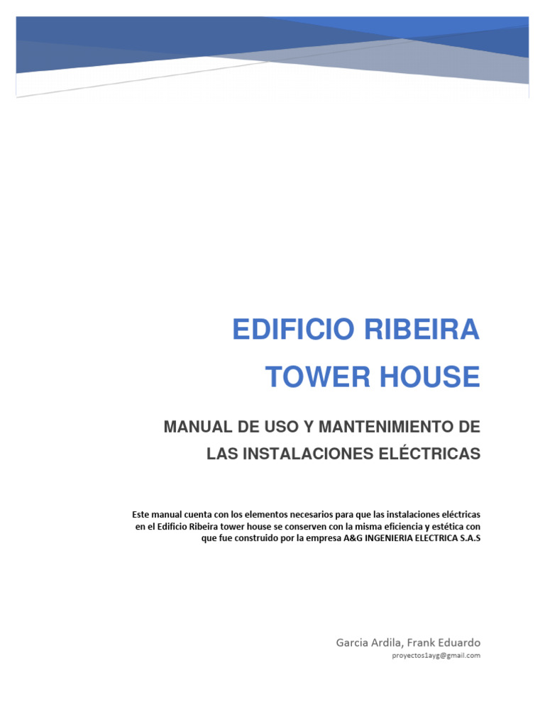 Manual de Uso y Mantenimiento Electrico | Descargar gratis PDF ...