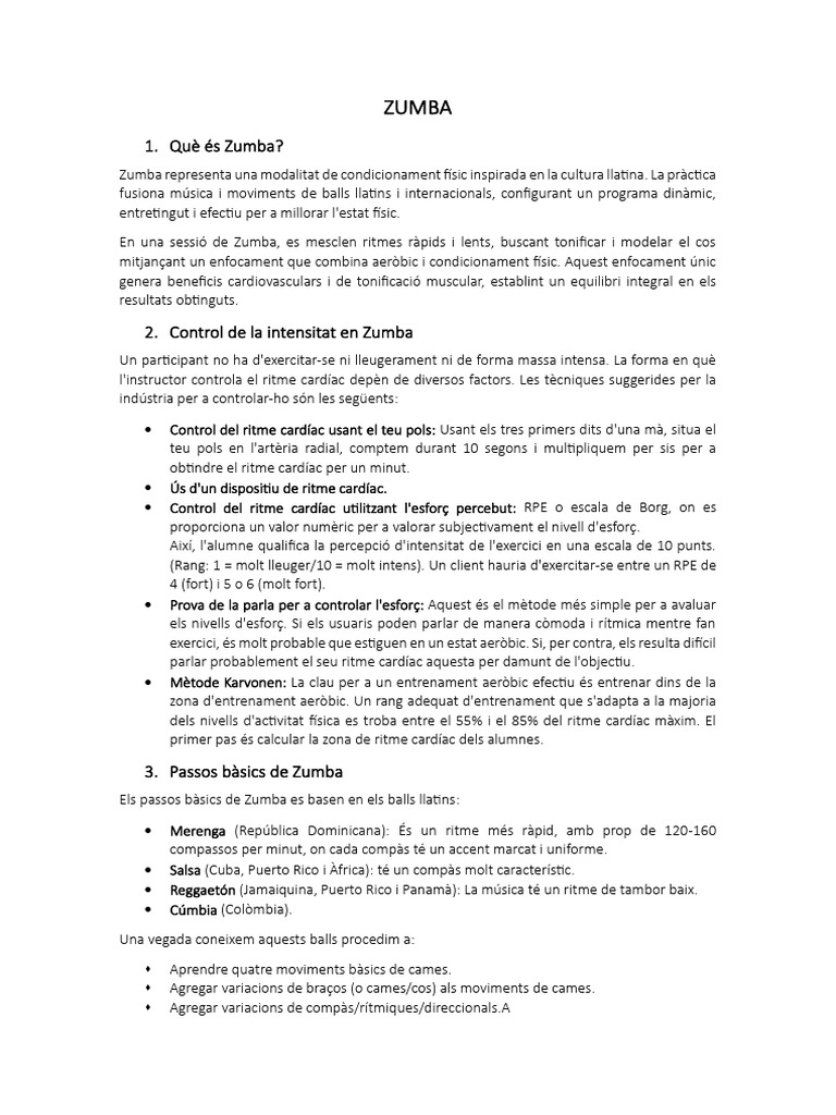 ZUMBA | PDF