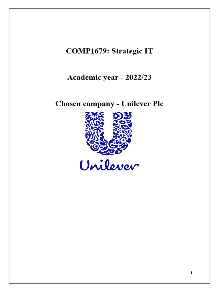 Unilever's Digital Transformation | PDF | Automation | Sustainability
