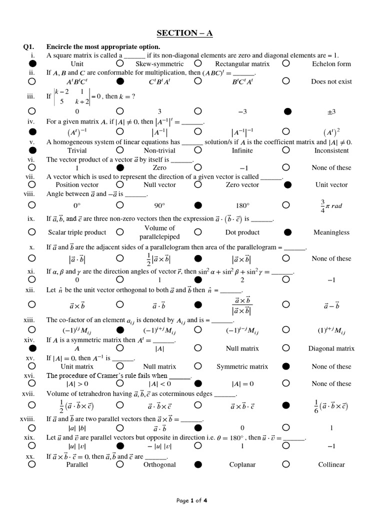 CS - I Mathematics SM | PDF | Matrix (Mathematics) | Vector Space