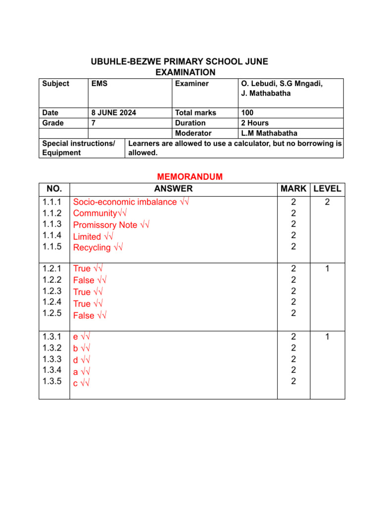 Grade-7-EMS-Memo-June-2024 | Download Free PDF | Cost Of Living | Income