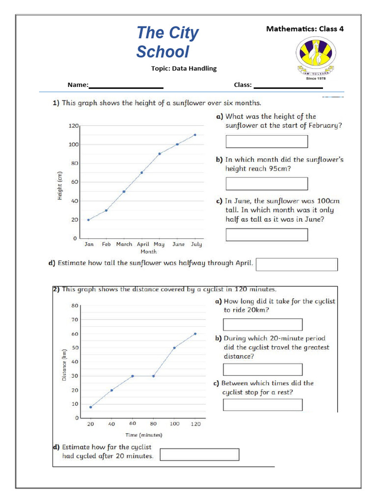 Mathematics Worksheet - Class 4 - 1.12a | PDF
