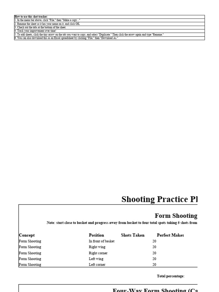 Shot Tracker Phase 11 | Download Free PDF | Athletic Sports | Games Of ...