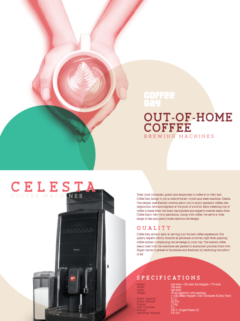 Celesta-Brochure | PDF | Coffee | Drink
