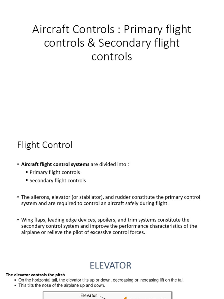 Unit 4 | PDF | Flight Control Surfaces | Aircraft Flight Control System