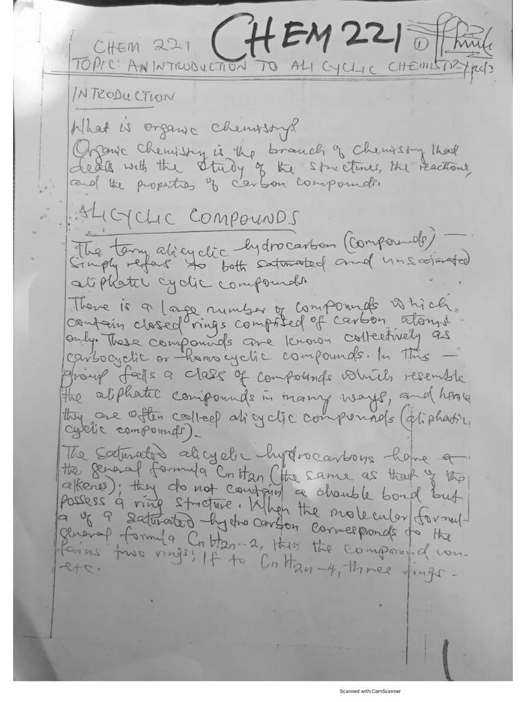 CHM 221 Dr. MAMZA PART BY AKBARDE | PDF