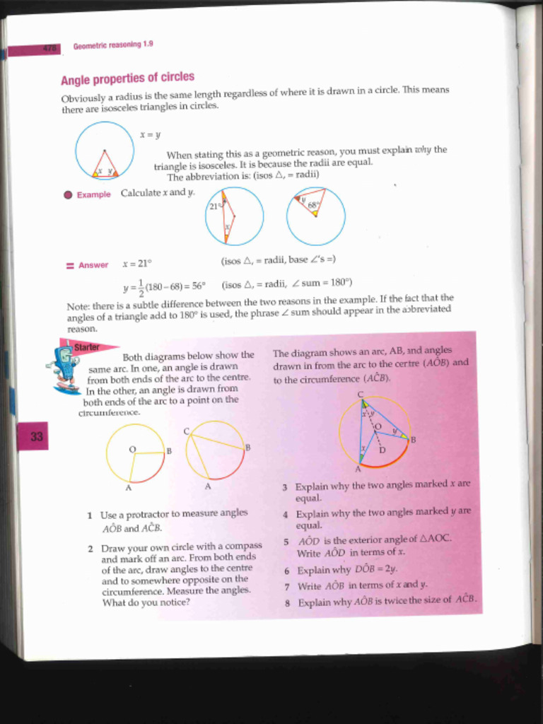 Circle Geometry Exercises | PDF