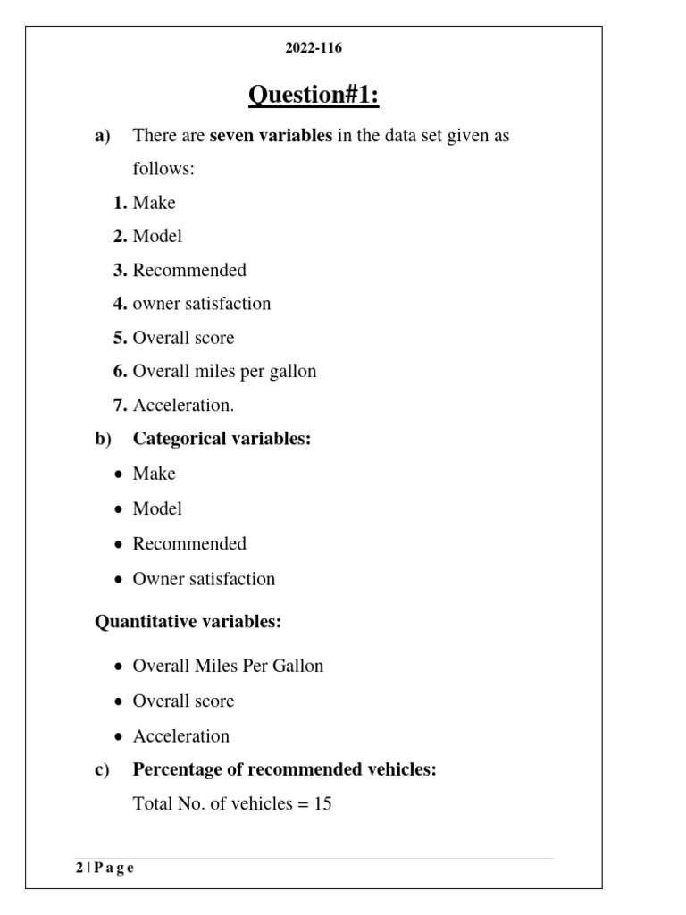 Assign Word | Download Free PDF | Categorical Variable | Statistical Theory