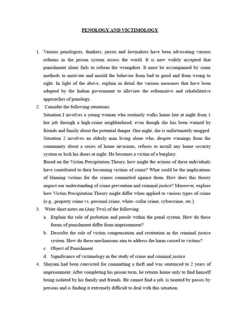 Penology and Victimology | PDF | Copyright | Crimes