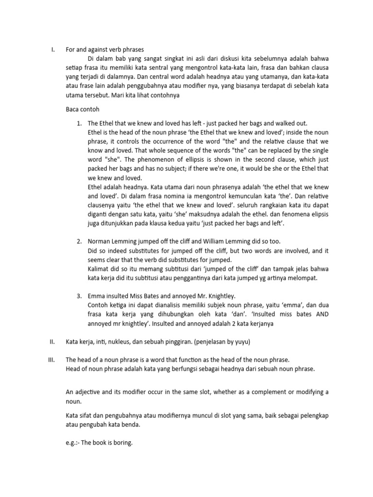 Explanation Head and Modifier Revisited | PDF