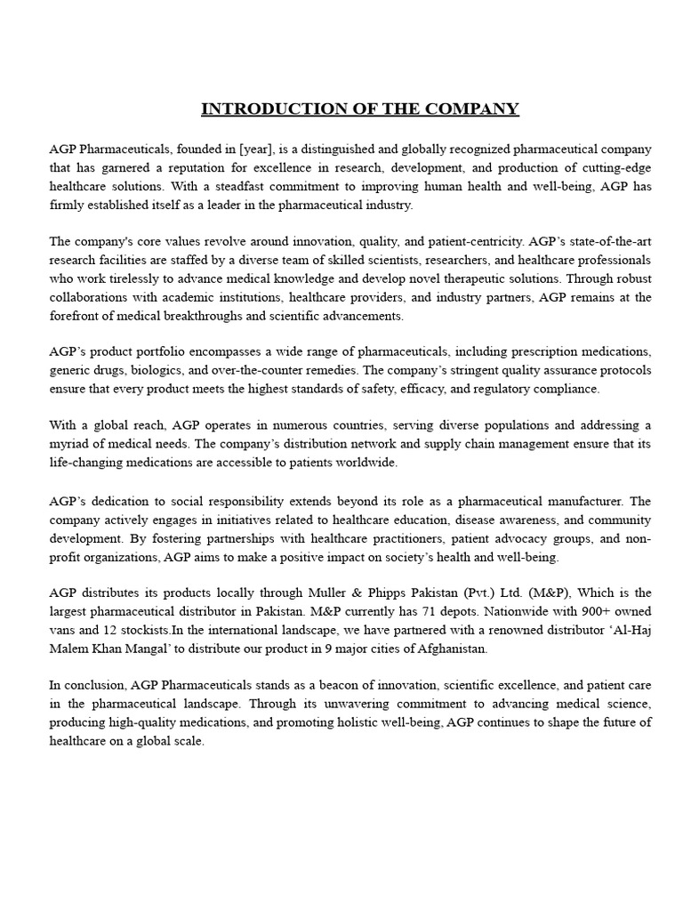 AGP. Report Copy | Download Free PDF | Dividend | Pharmaceutical Industry