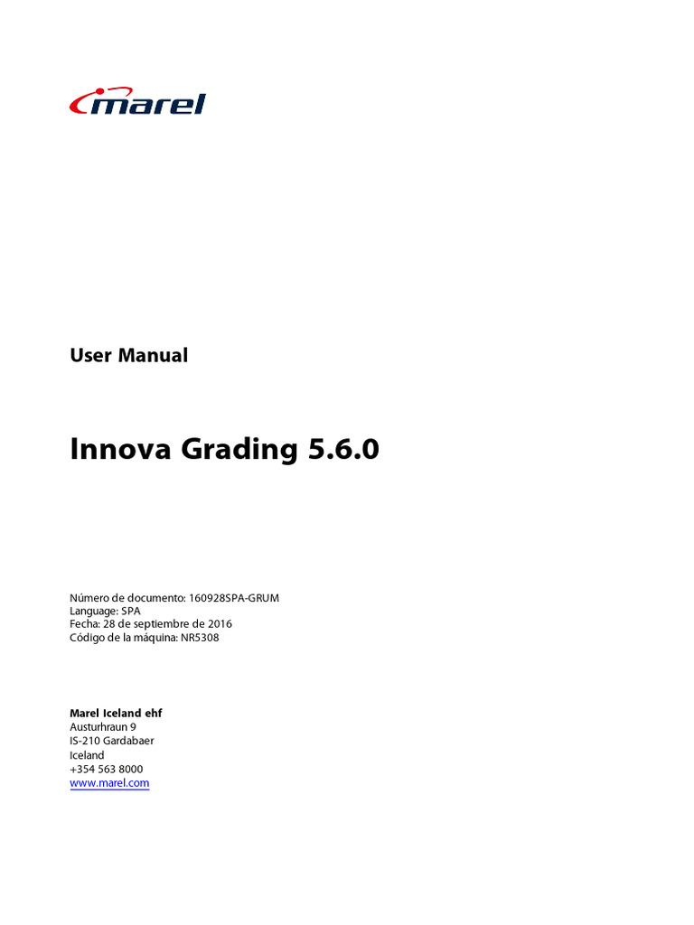 Innova Grading User Manual 5.6.0 (Spanish) | PDF | Microsoft Windows | Servidor SQL de Microsoft