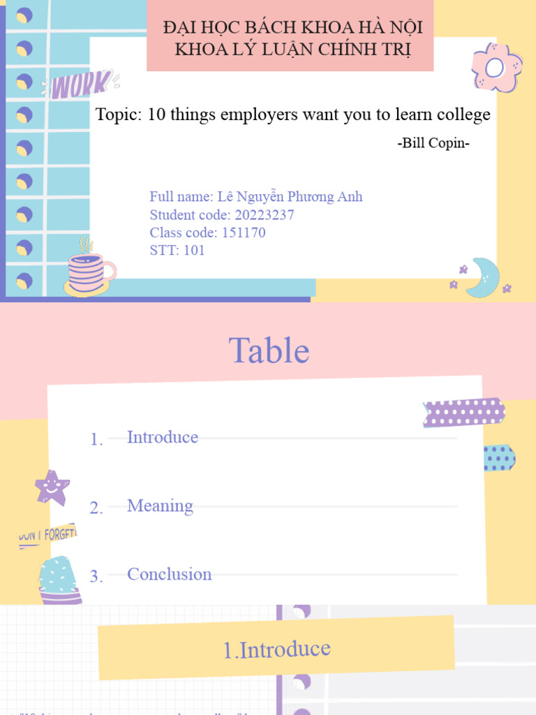 10 Things Employers Want You To Learn College - Bill Copin | PDF ...