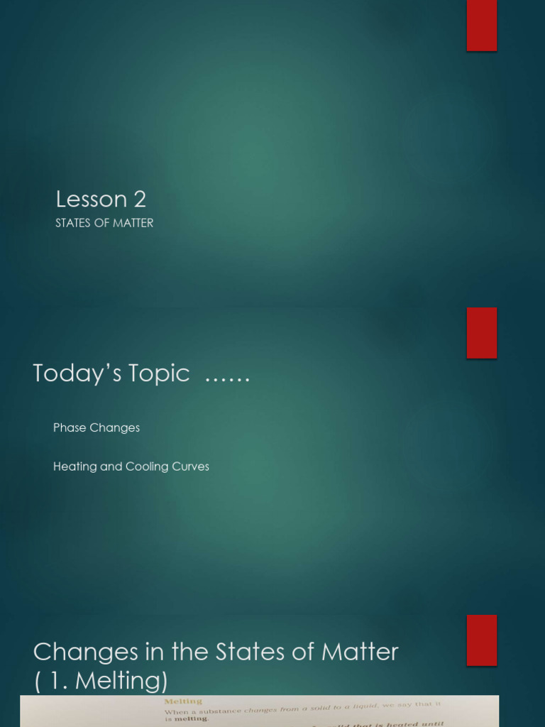 Particle Nature of Matter ..Lesson 2 and 3 | PDF