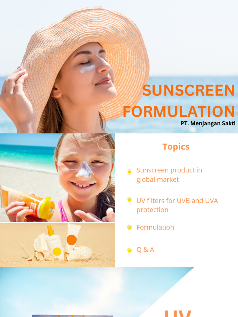 Sunscreen Formulation General Pdf Sunscreen Ultraviolet
