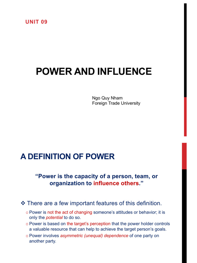 Unit09 Power and Politics - Organizational Behavior | PDF | Power (Social And Political ...