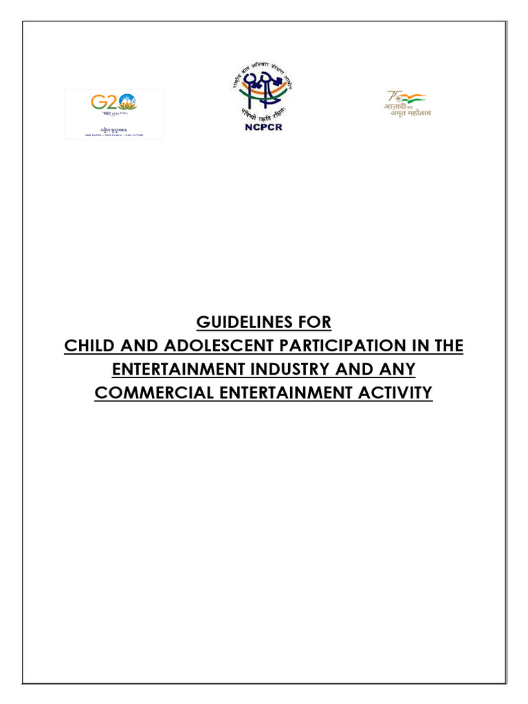 Guidelines NCPCR | PDF | Media (Communication) | Social Media
