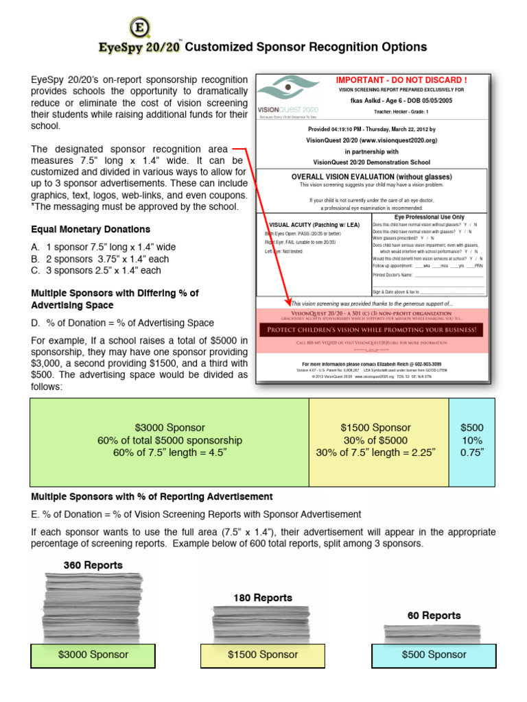 customized-sponsor-recognition | Download Free PDF | Visual Acuity ...
