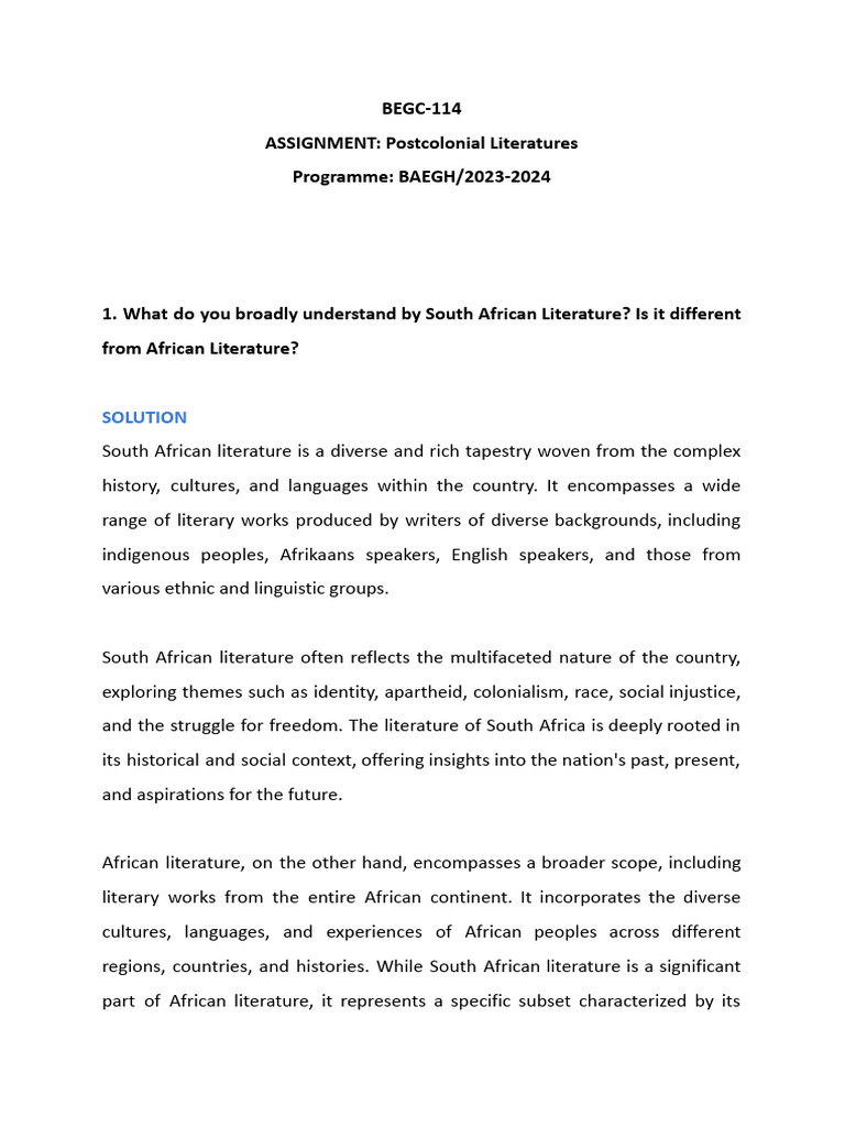 Begc 114 Eng 2024 (1) Ignou | PDF | Postcolonialism | Narrative