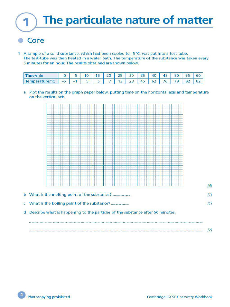 Particulate Nature of Matter in IGCSE Chemistry | PDF | Chemistry ...