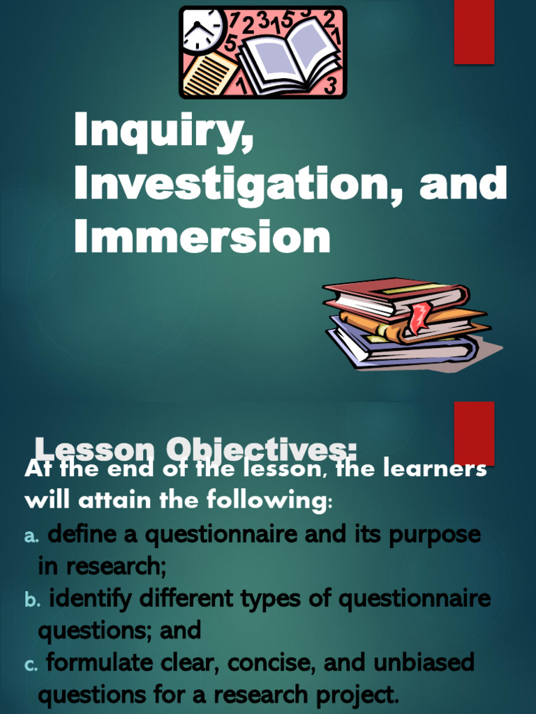 Lecture-Questionnaire in Research Study | PDF | Questionnaire | Question