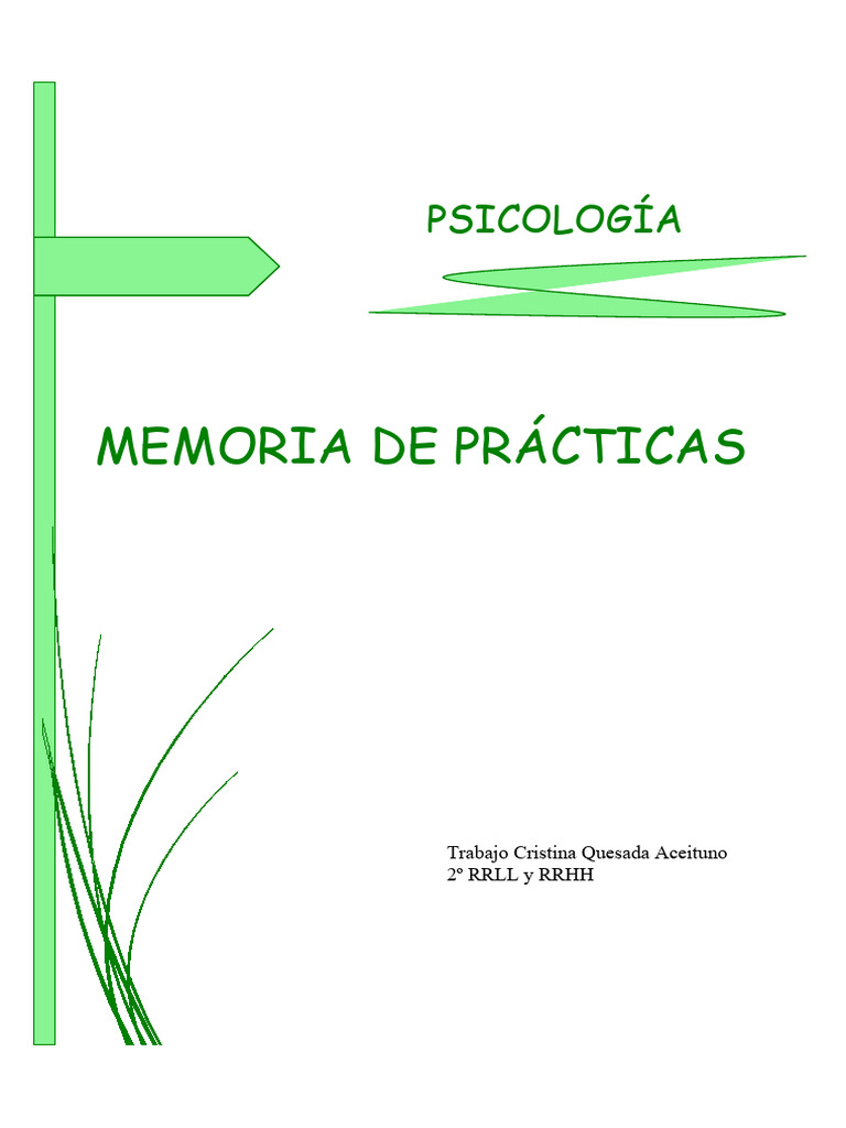 Memoria de Prácticas Explicadas | PDF | Sigmund Freud | Aprendizaje